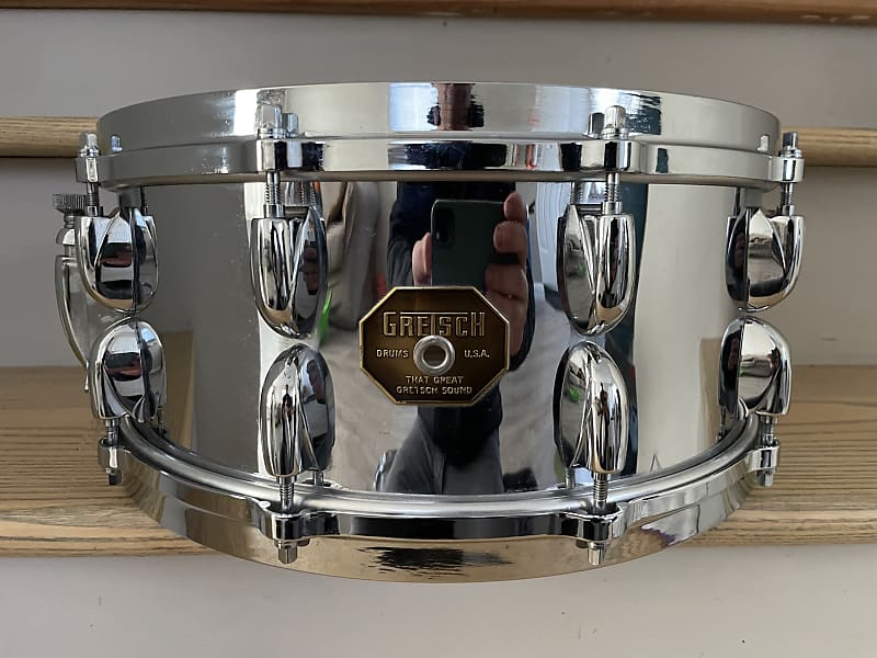 Gretsch Vintage 70s SSB Stop Sign Era 6.5x14 COB Brass Snare | Reverb