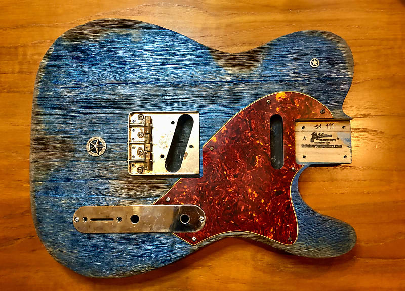 Blue Telecaster Barncaster Body | Reverb