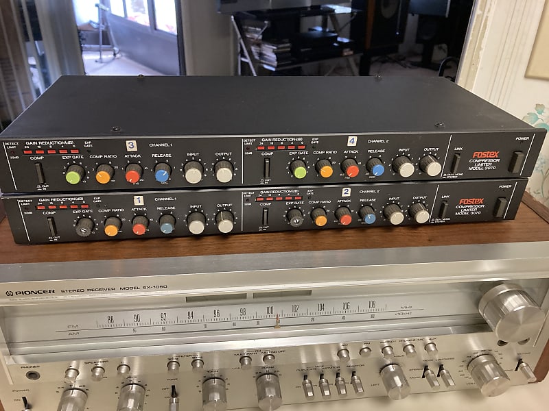 FOSTEX 3070 Compressor limiter 1980s Grey epoxy rack mount | Reverb
