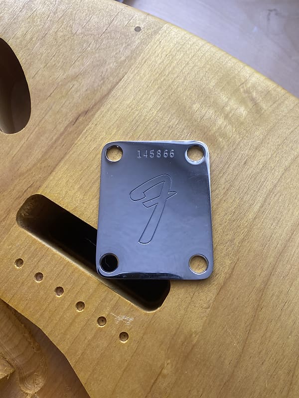 Fender Neck Plate 1966 Serial Number - Chrome | Reverb
