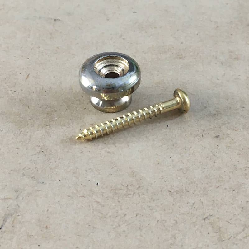 Vintage Style Gold Dunlop Strap Button NOS Relic Aged USA | Reverb