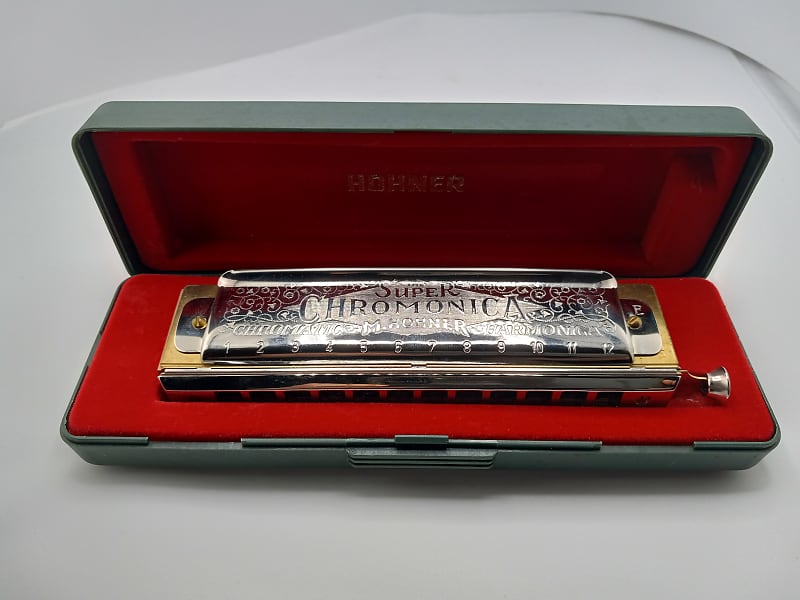 M. Hohner Super Chromonica Key of E Harmonica with Cae | Reverb