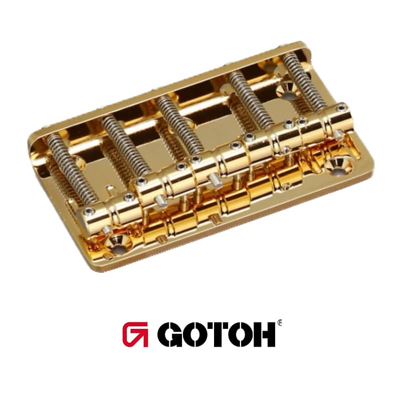 Gotoh 205B-5 | 5-String Bass Bridge | Gold | Reverb