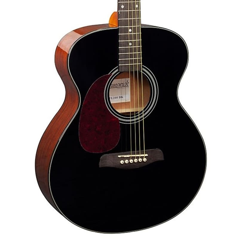 Brunswick BFL200BK Left Handed Acoustic Guitar - Black | Reverb