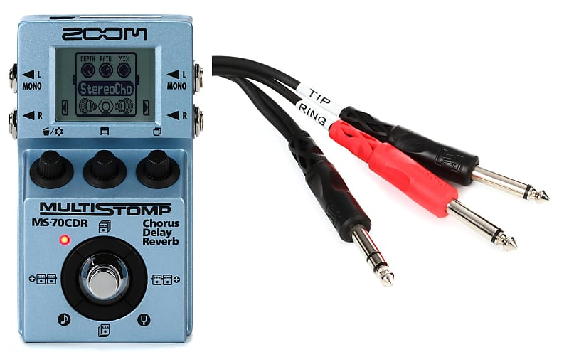 Zoom MS-70CDR MultiStomp Chorus / Delay / Reverb Pedal Bundle | Reverb
