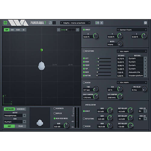 Wave Arts Panorama 7 3D Processor with Room Panning Plug-In | Reverb