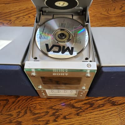 Sony CMT-MD1 mini hi-fi minidisc CD AM FM Early 2000s - Gray | Reverb