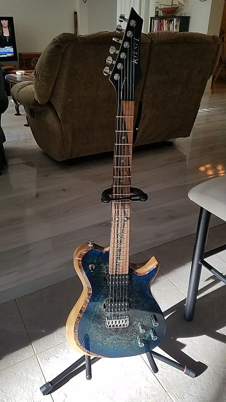 Kiesel SCB6 2017 Poplar Burl Cali Blue Burst | Reverb