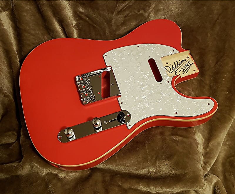Beautiful Fully bound Tele style body in fiesta red . | Reverb