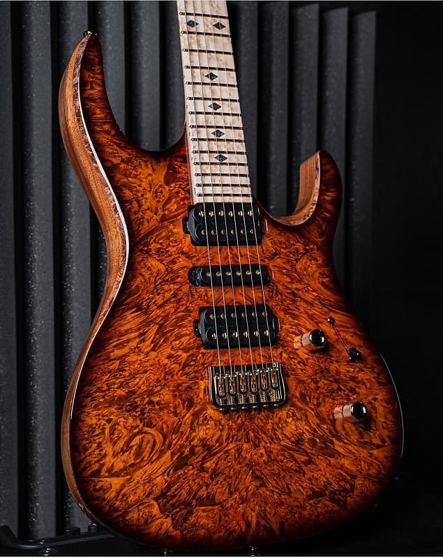 Kiesel DC600H 6 String Hipshot Bridge 2021 - 5A Burled Maple | Reverb