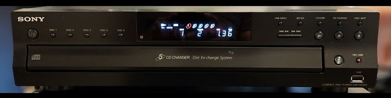 Sony Sony 5-Disc CD Changer CDP-CE500 90s | Reverb