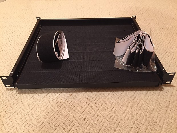 Single Space Rack Mount Shelf With Velcro Black | Reverb