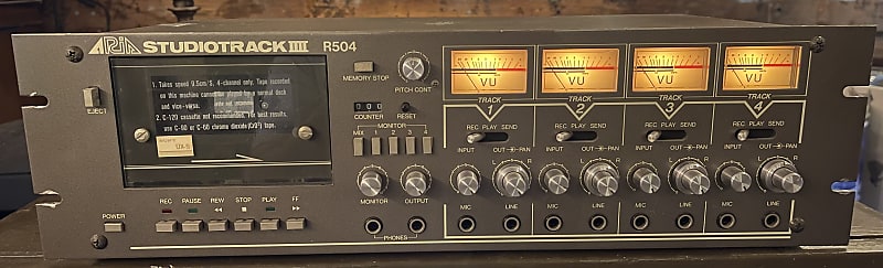 80’s Aria Studiotrack R504 4 Track Cassette Recorder MIJ | Reverb