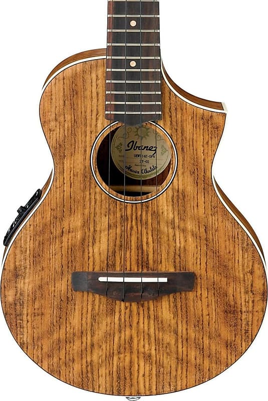 Ibanez UEWT14E Ovangkul Acoustic-Electric Tenor Ukulele, Open | Reverb