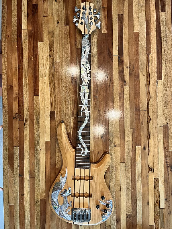 2000 Custom Dragon Master 8-string Bass - Natural Neck | Reverb