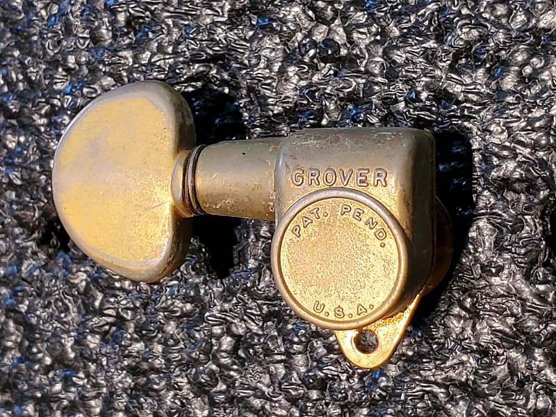 (#T356) 1950's Grover Romantic Gold Pat Pending Tuner Treble | Reverb