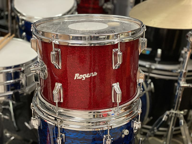 Rogers 13"x9" Rack Tom Late 1960s Red Glass Glitter Sparkle | Reverb