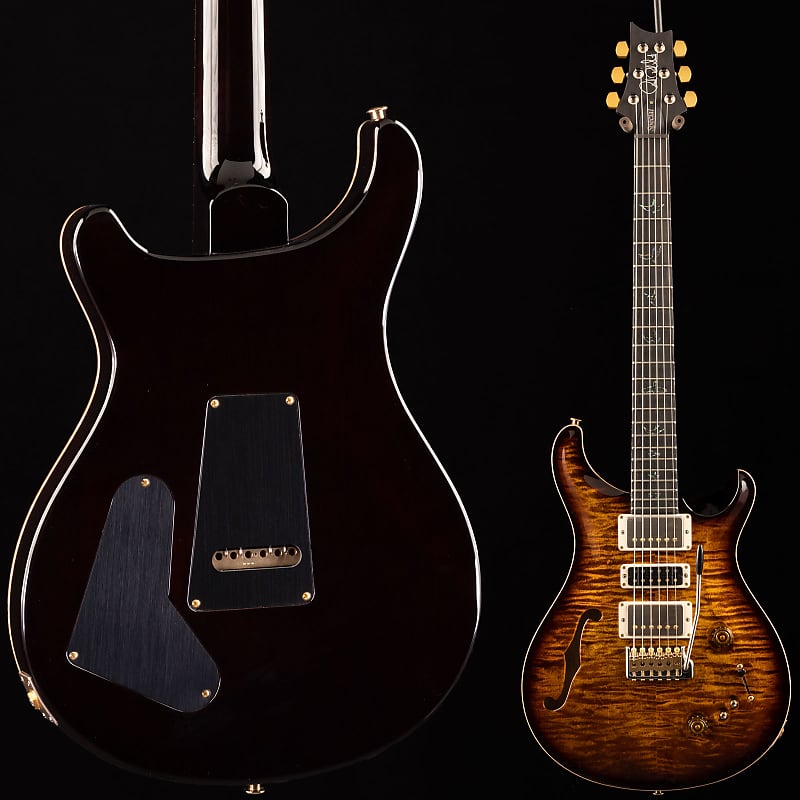 PRS Wood Library Special Semi-Hollow Korina Black Gold Burst | Reverb