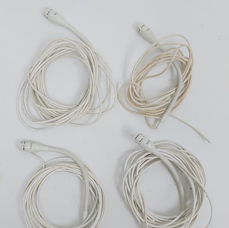 Lot of Four Shure MX202 Microflex Cardioid 4" Gooseneck Mics | Reverb