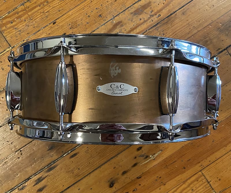 C&C Drums 5x14” Aged Copper Over Steel Snare Drum 2021 Aged | Reverb