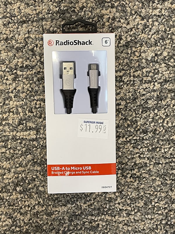 Radio Shack USB-A to micro USB - 6’ | Reverb