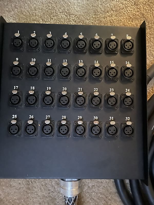 Mogami 50’ custom 32 channel snake stage box | Reverb