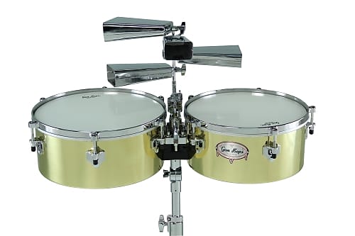 Gon Bops Percussion Alex Acuna Timbales w/Stand | Reverb