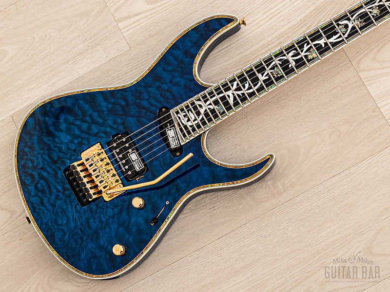 2013 ESP Edwards E-CY-165CTM Neck Through Quilt Top Black | Reverb