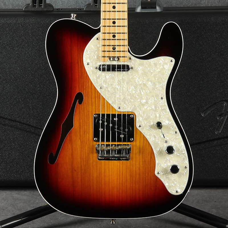 Fender American Elite Thinline Telecaster - Sunburst - Hard | Reverb