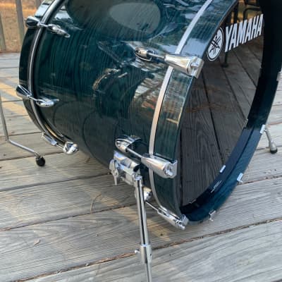 Yamaha Oak Custom Blue Azure Ridge Manu Katche Snare | Reverb