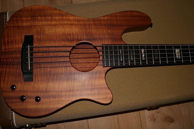 Carvin (Kiesel) AC50 Bass Guitar - Semi-Acoustic, Flamed Koa, | Reverb
