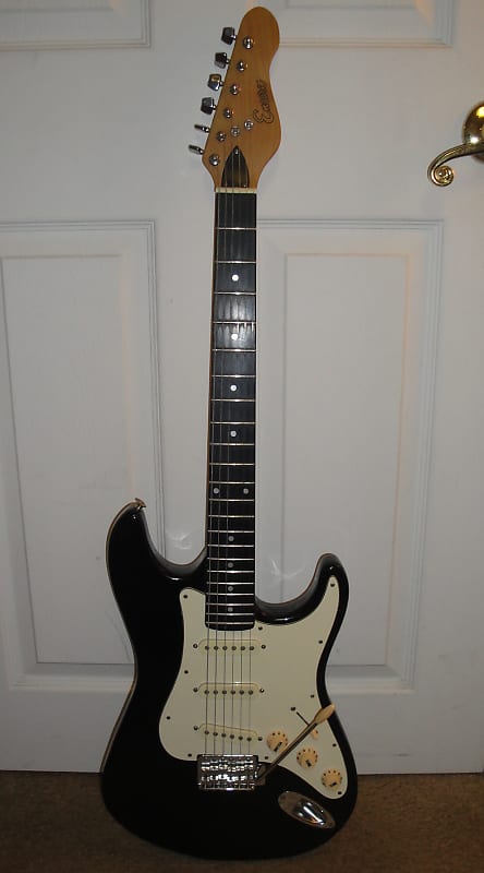 JHS Encore E76 1990s Black Strat Style Electric Guitar | Reverb