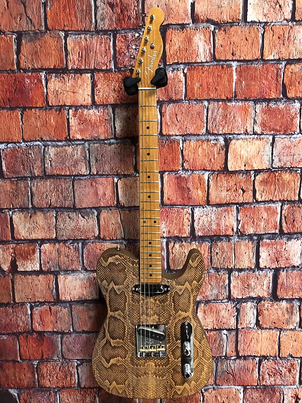 Allparts Fender Licensed Natural Snakeskin Telecaster | Reverb