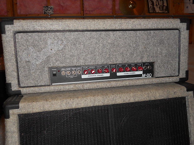 Fender M-80 Stereo Amp Head Gray Carpet | Reverb