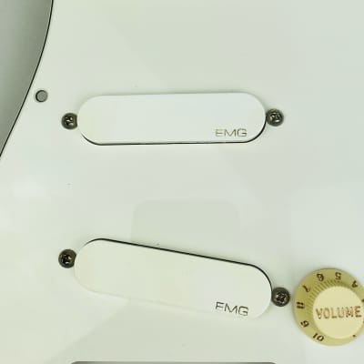 EMG Loaded Stratocaster Pickguard, 3 x JJ, 2019 - White | Reverb