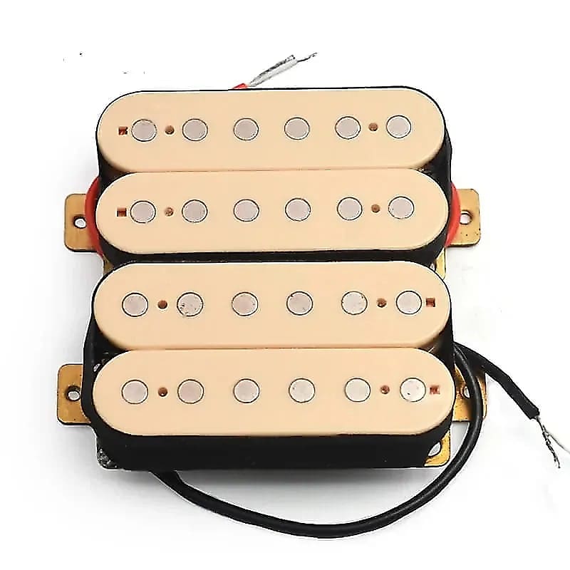 Cream Guitar Flat Pole Humbucker Pickups Neck and Bridge Set | Reverb