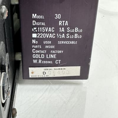 Gold Line Digital RTA Model 30 Spectrum Analyzer | Reverb