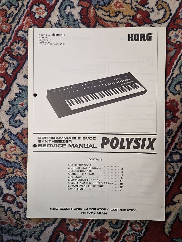 Korg Polysix Service Manual | Reverb Canada