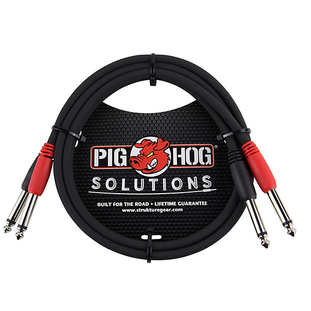 Pig Hog 3ft. Dual 1/4" mono (male) | Reverb