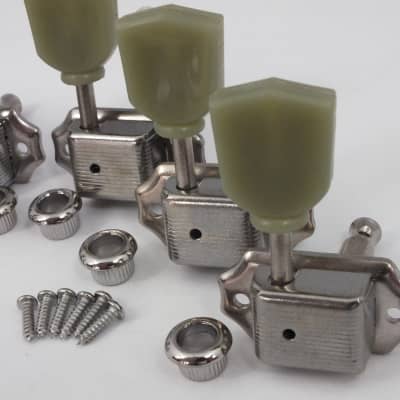 Chrome Vintage Machine Heads 3 a-side Tuners for Gibson | Reverb UK