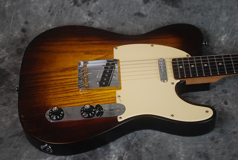 Partscaster Tele T-Style Tobacco Burst Swamp Ash Body Roasted | Reverb