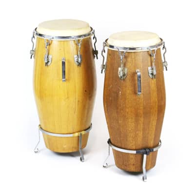 1960's Valje Conga Hand Drum Oak Shell w/ Stand Vintage | Reverb