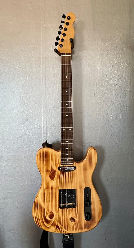 Custom Telecaster Pinecaster 2020 Burnt Pine Humbuckers with | Reverb