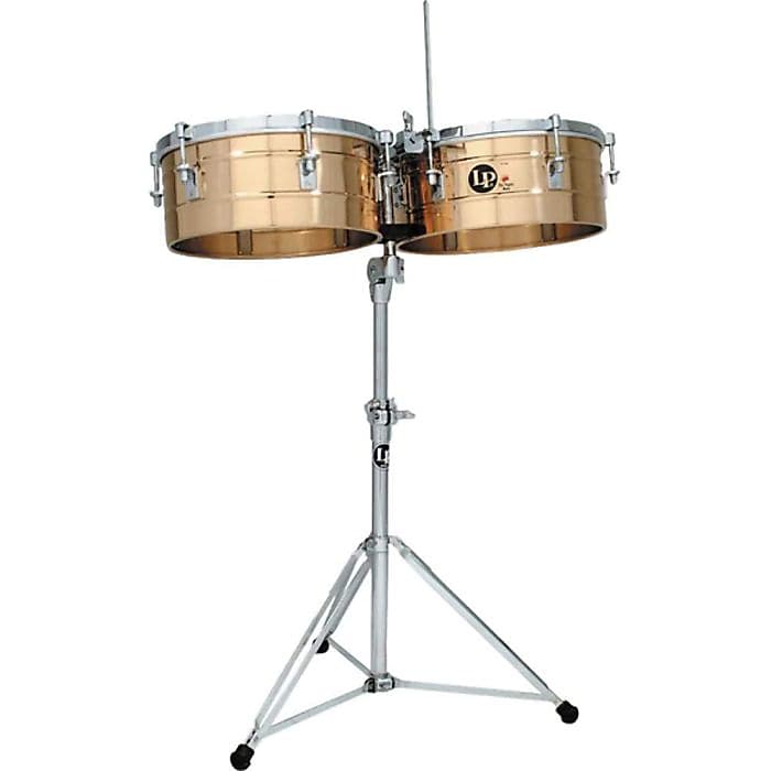 LP 14" + 15" Bronze Timbales with Stand LP257-BZ (Tito Puente | Reverb