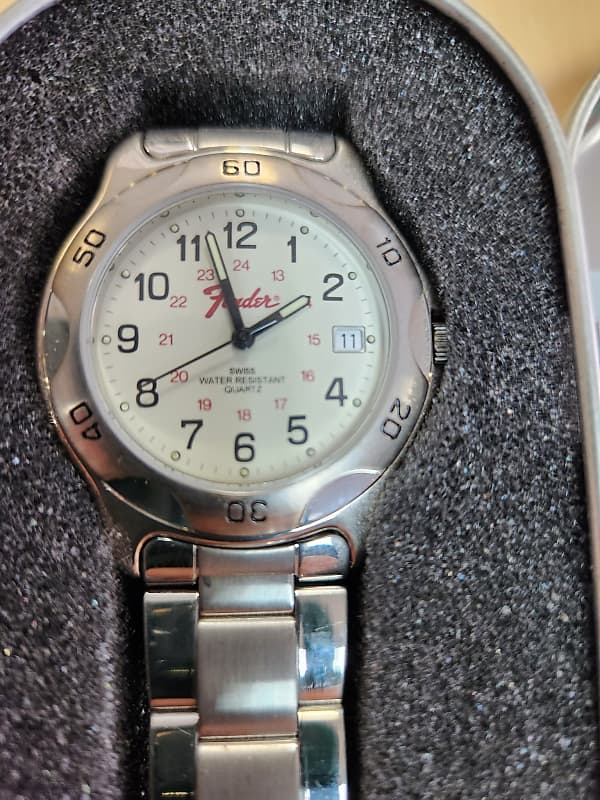 Fender Men's Watch New Old Stock w case circa-90's ? - Metal | Reverb