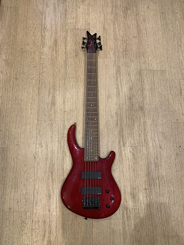 Dean Six string vintage cherry red bass. - Cherry Red | Reverb
