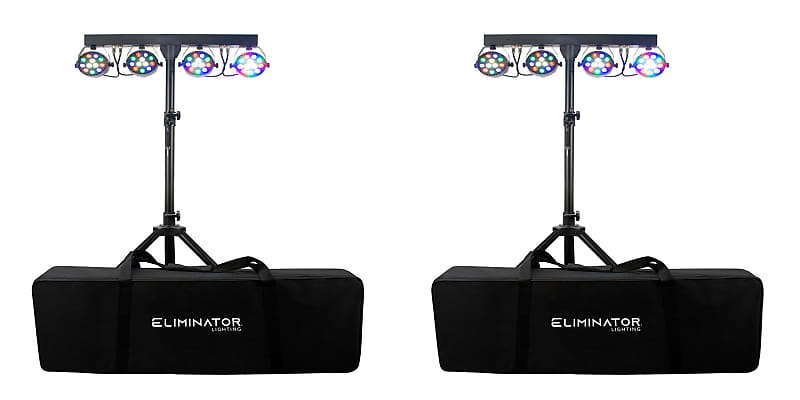 (2) Eliminator Mini Par Bar Lighting Systems w/4xLED Par | Reverb
