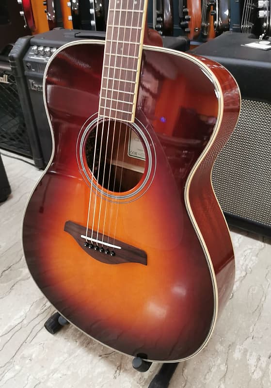 Yamaha TransAcoustic FSTA Brown Sunburst Electrified brown | Reverb