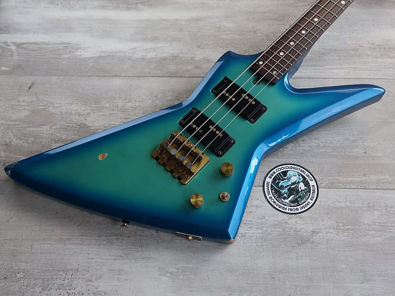 1984 Aria Pro II ZZB-Custom Explorer Bass (Metallic Blue | Reverb
