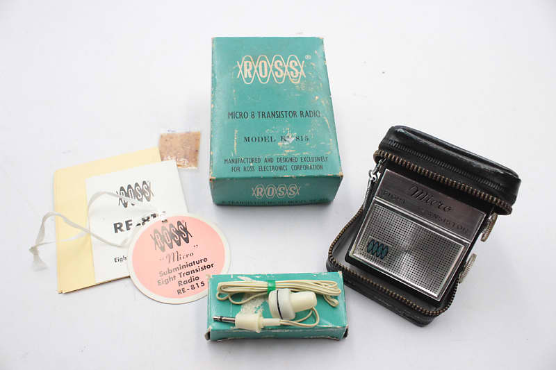 Ross RE-815 Micro 8 Vintage MIJ Transistor Radio +Box/Pouch, | Reverb